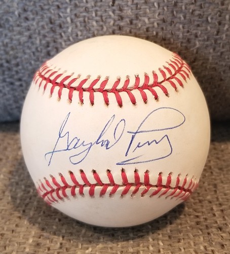 Gaylord Perry Warren Spahn Dual Signed Autographed National League ...