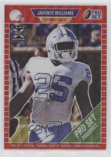 2021 Leaf Pro Set Metal Red Wave /75 Javonte Williams #39 Rookie RC | eBay