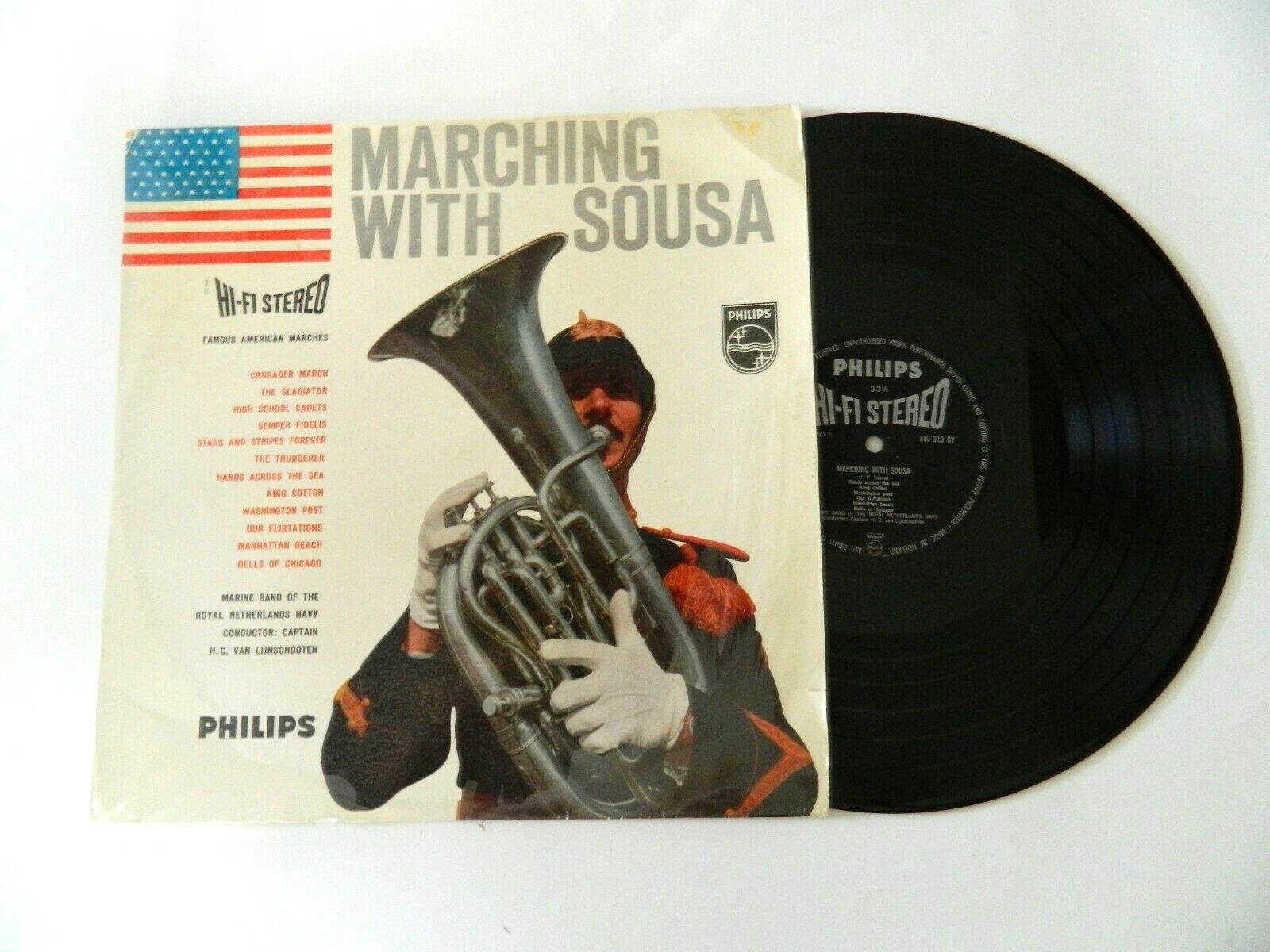 J. P. SOUSA - MARCHING WITH SOUSA Rare Vinyl LP record album VG (840 ...