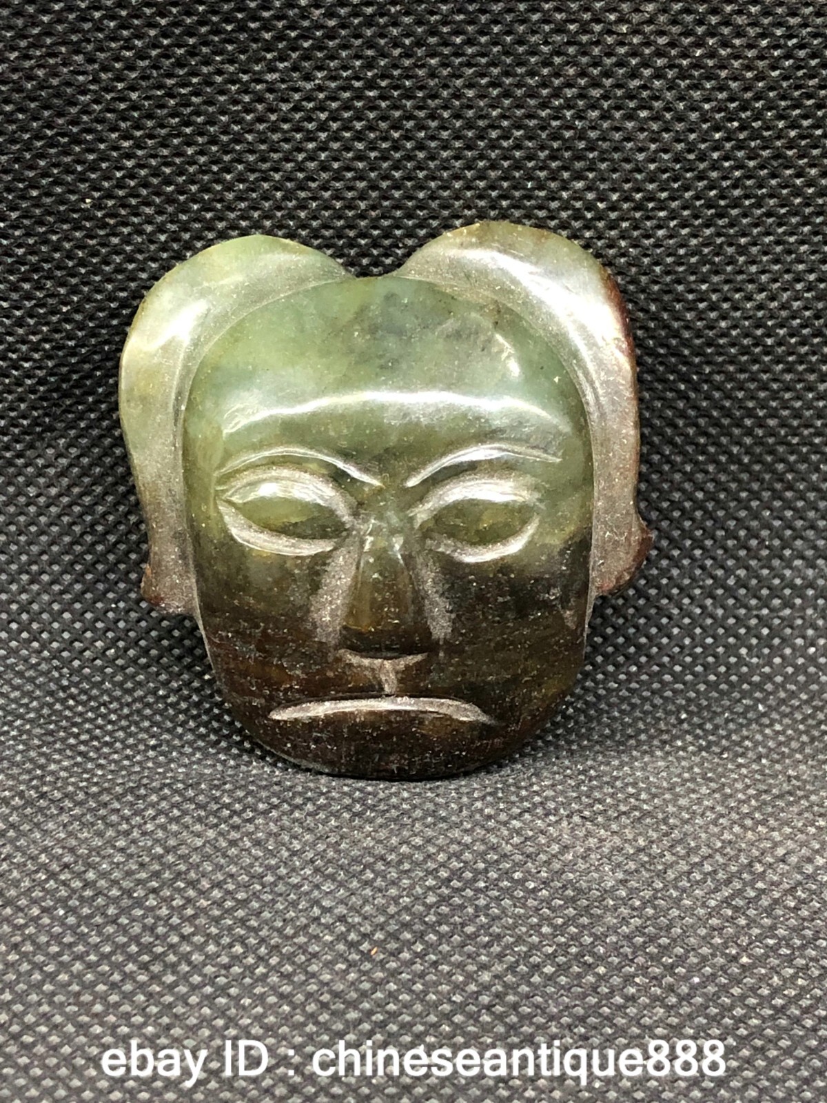 1.97'' China Hongshan Culture Hetian Jade People Person Face Mask ...