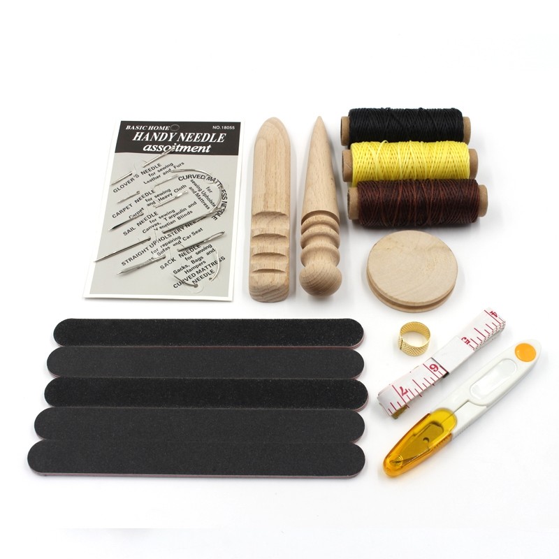 59pcs Leather Craft Tools Kit Set Stitching Carving Working Sewing ...