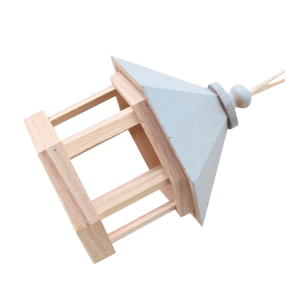 Wood Birds Nest Feeder Hanging Hollow Out Design Natural Living Place ...