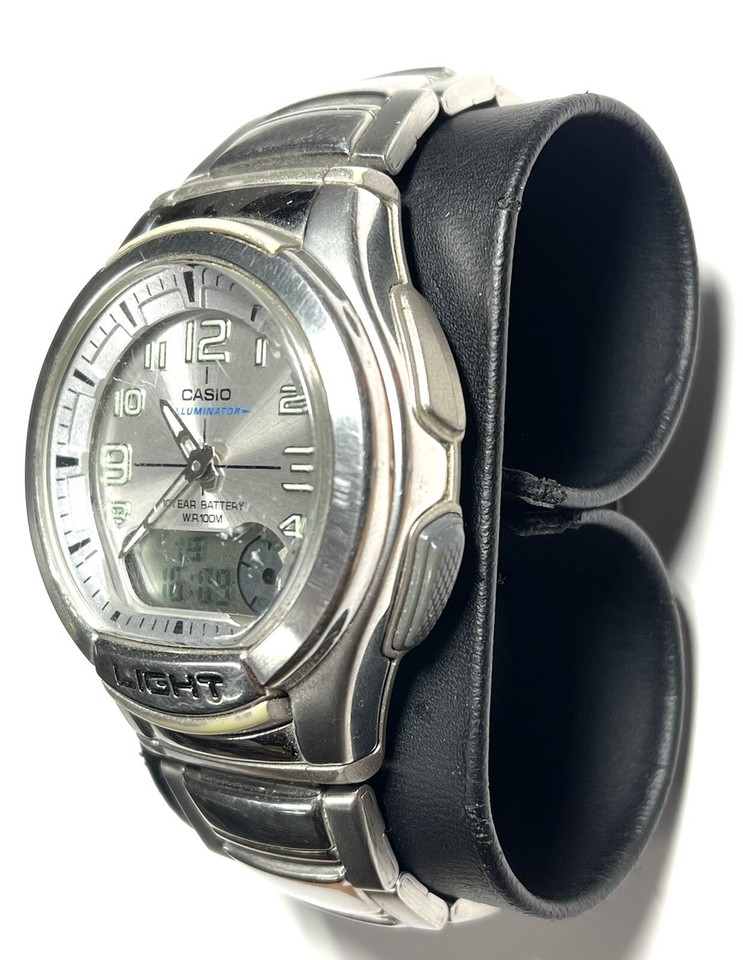 Uhr Gebraucht Casio 3793 AQ-180W Armis Stahl Edelstahl Betrieb Breite ...