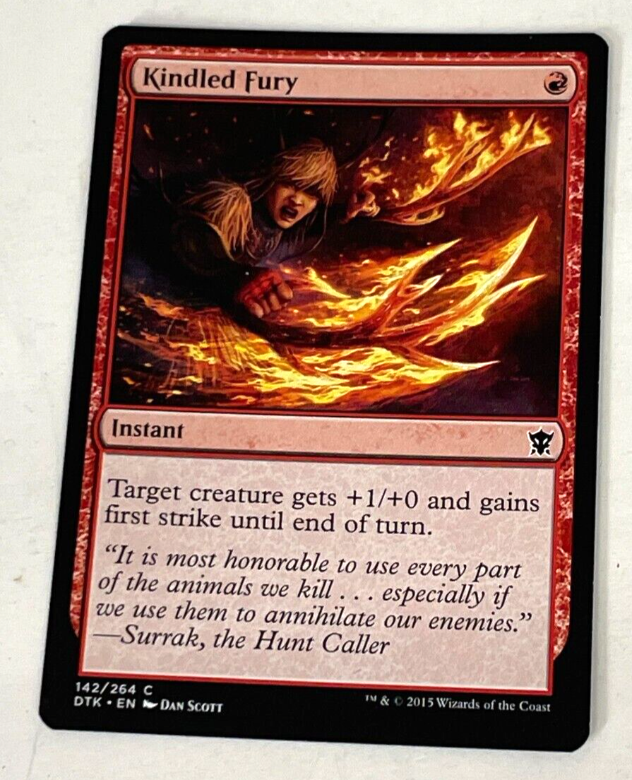 Kindled Fury Magic The Gathering Dragons Of Tarkir Card Light Play X1 ...