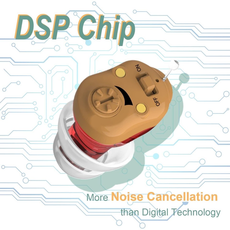 Enafort Hearing Amplifier Rechargeable, Mini CIC Digital Hearing Aids ...