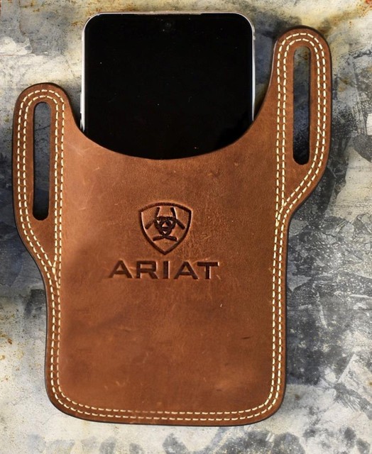 Ariat Cell Phone Holder Leather Embossed Logo Brown A0603244 for sale ...