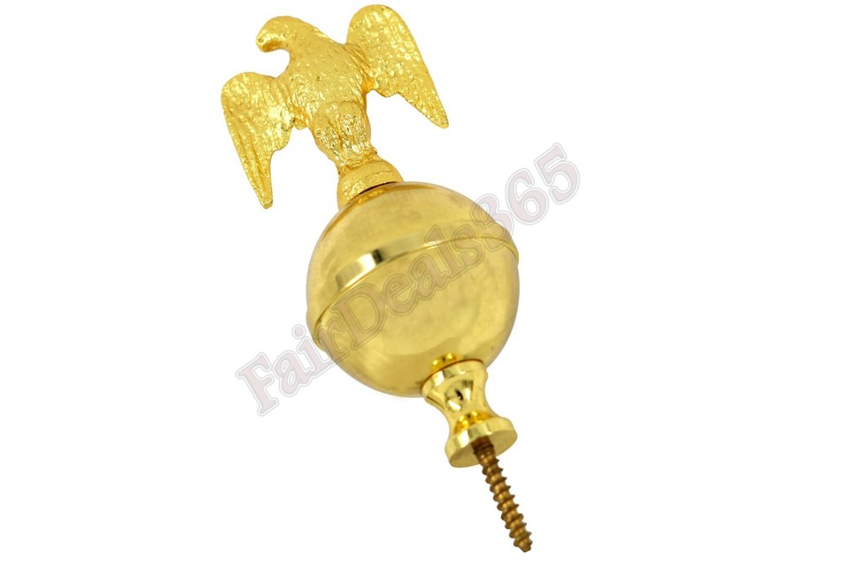 Brass Eagle Ball Clock Finial for Grandfather Longcase & Bracket Clocks ...