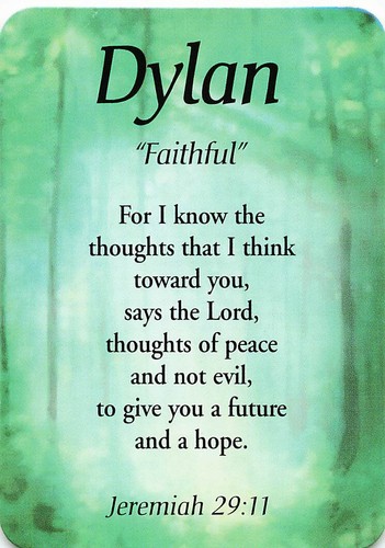 Dylan "Faithful" Keepsake Name Meaning Card with Verse | eBay