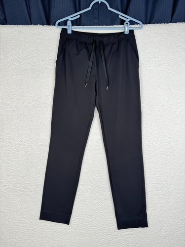 Lululemon Track Pants Womens 4 Black On The Fly Pant Elastic Waist ...