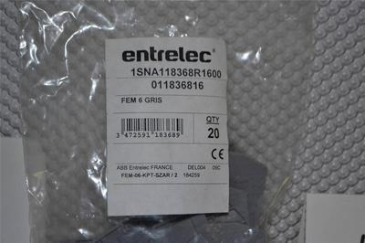 BAG OF 20 NEW ABB / ENTRELEC 1SNA118368R1600 Terminal Block End Caps ...
