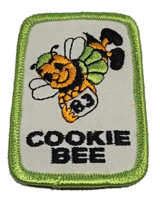 Vintage 1980's Girl Scout Patch Badge Cookie Bee 83 Bumble Bee ...