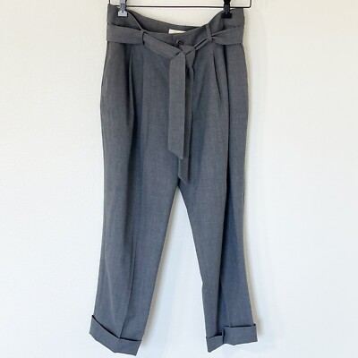 Kate Spade Wool Cropped Trousers Gray 8 | eBay