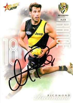 Signed 2019 RICHMOND TIGERS AFL Premiers Card ALEX RANCE | eBay