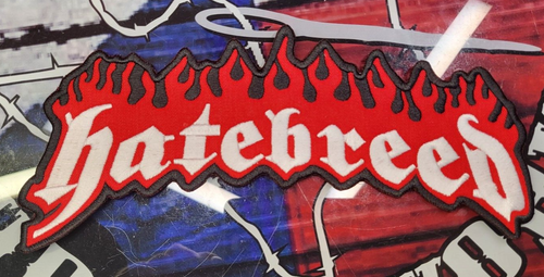 LARGE EMBROIDERED HATEBREED LOGO METALCORE BAND PATCH (Please Read Ad ...