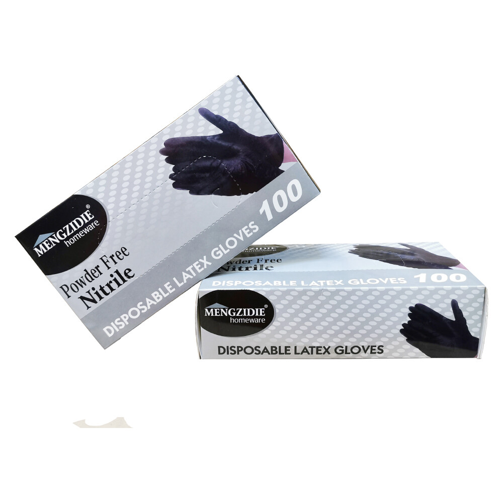 100 pc Pk Black Disposable Mechanic latex Gloves Nitrile Gloves Tattoo ...