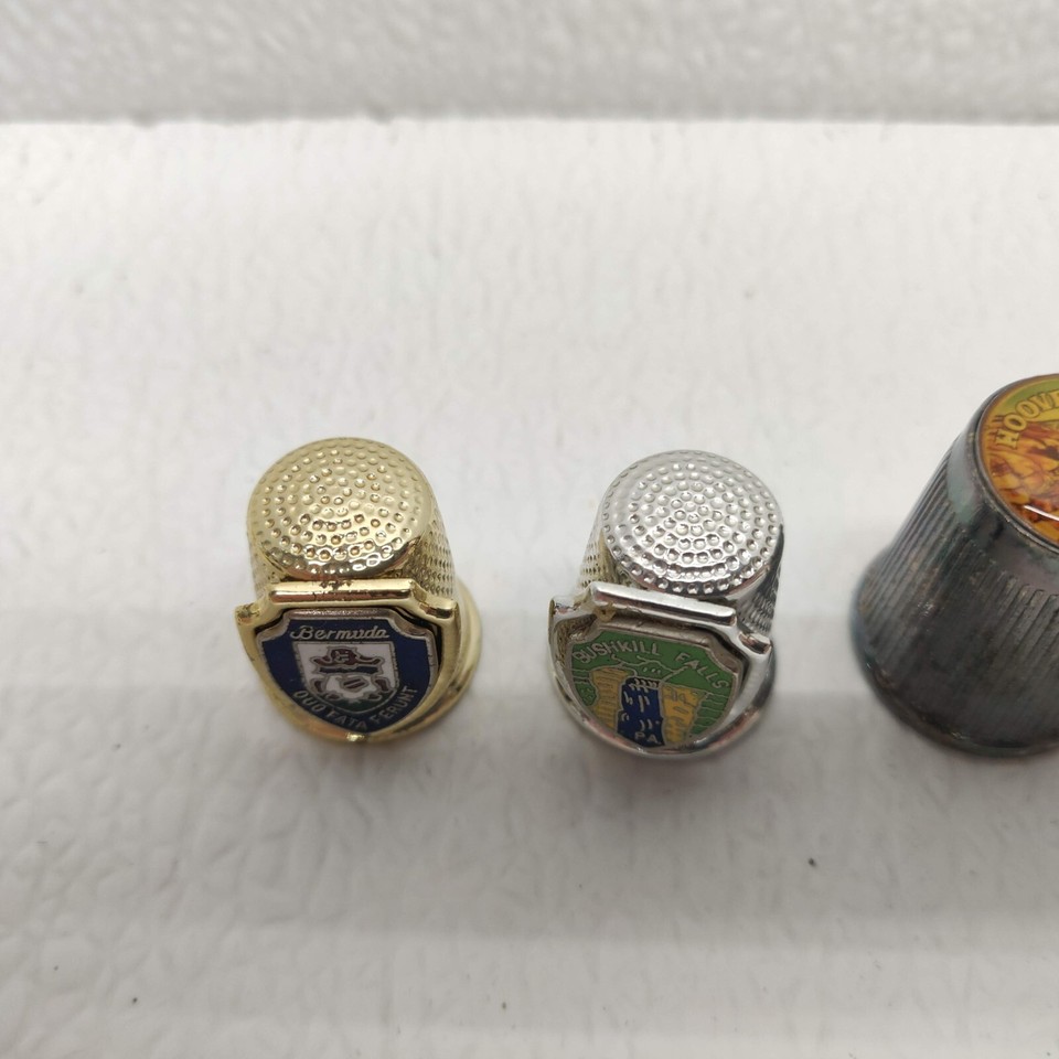 LOT OF 11 THIMBLES VINTAGE COLLECTION MISC. METAL STATES AND PLACES | eBay