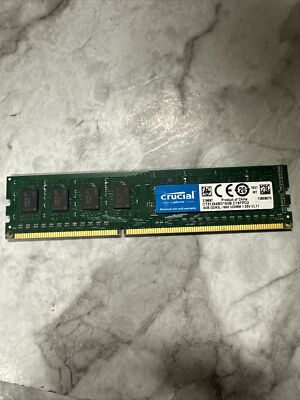 Crucial 4GB 1600MHz DDR3L Non-ECC Unbuffered DIMM RAM PC3L-12800 ...