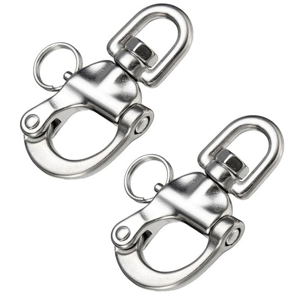 2pcs 316 Stainless Steel Quick Release Snap Hook for Boat For Marine ...