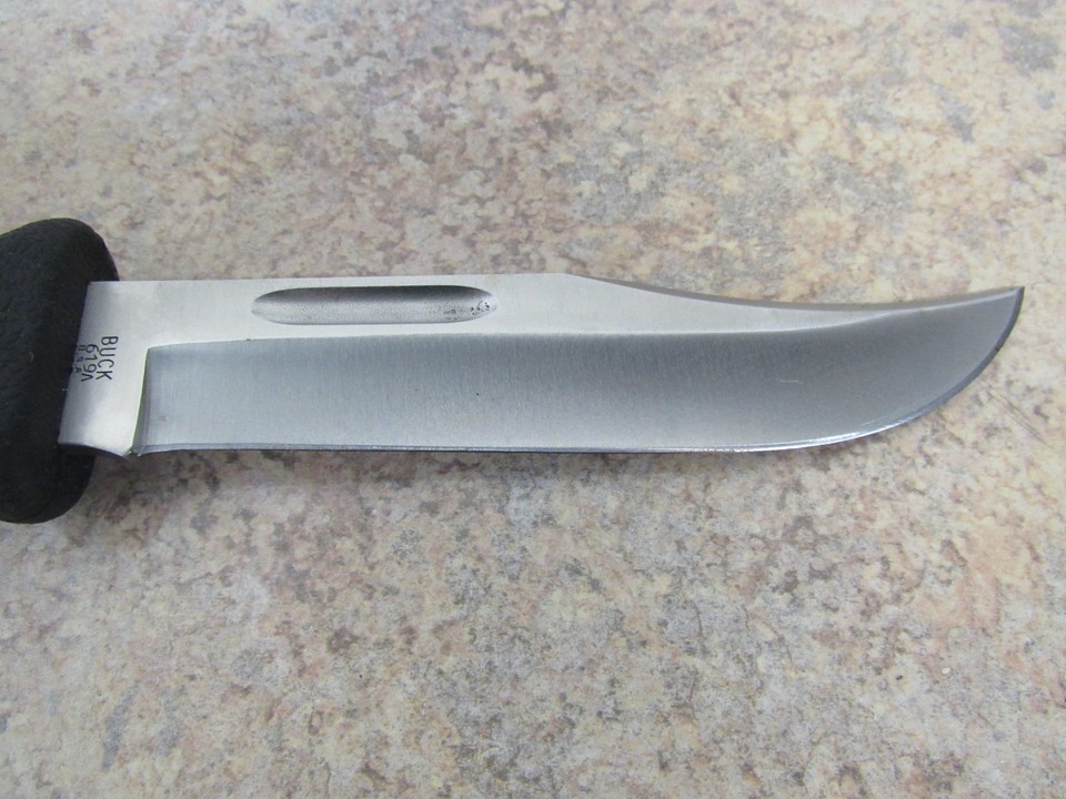 Vintage Buck Knife Model 619 "Woodsmate" w/rubber handle Leather Sheath ...