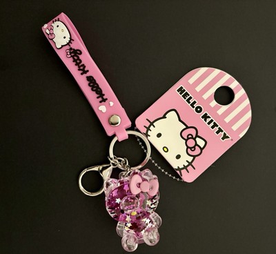 Hello Kitty Liquid Keychains Official License, Kawaii Keychains. | eBay