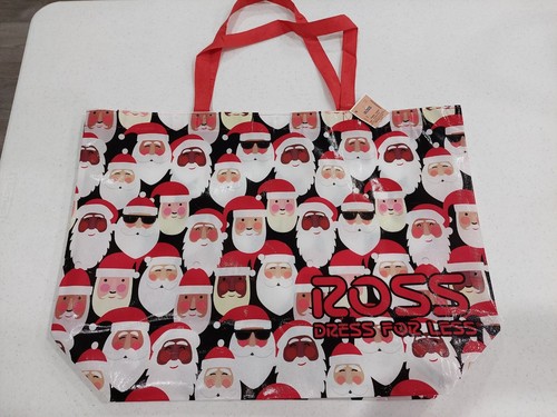 ROSS Dress For Less Reusable Shopping Bag Large Tote Santa Christmas ...