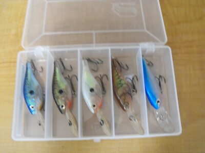 5 lot Rapala #5 Glass Rap 5/16 oz. with Plano storage box | eBay