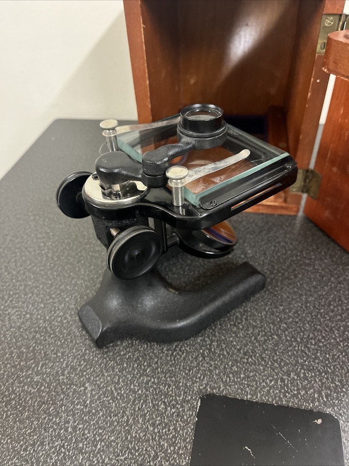 Antique Spencer Buffalo Cast Iron Dissection Microscope with Case | eBay