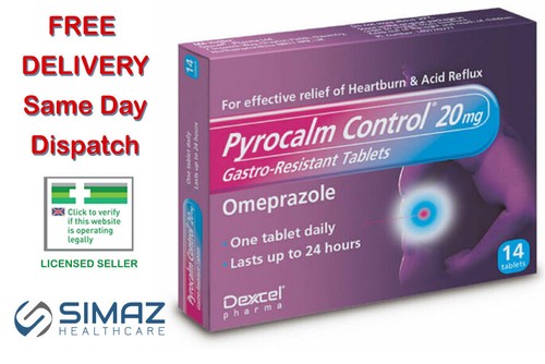 Pyrocalm Control 20mg 14 Tablets Heartburn Acid Reflux Gastro Resist ...