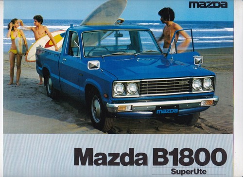 Two 1977 MAZDA B1800 PICKUP and SUPERUTE Brochures Australian & RHD B ...