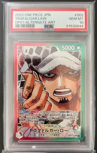 PSA 10 Trafalgar Law leader Card One Piece OP01-002 Alt Art Card Game ...