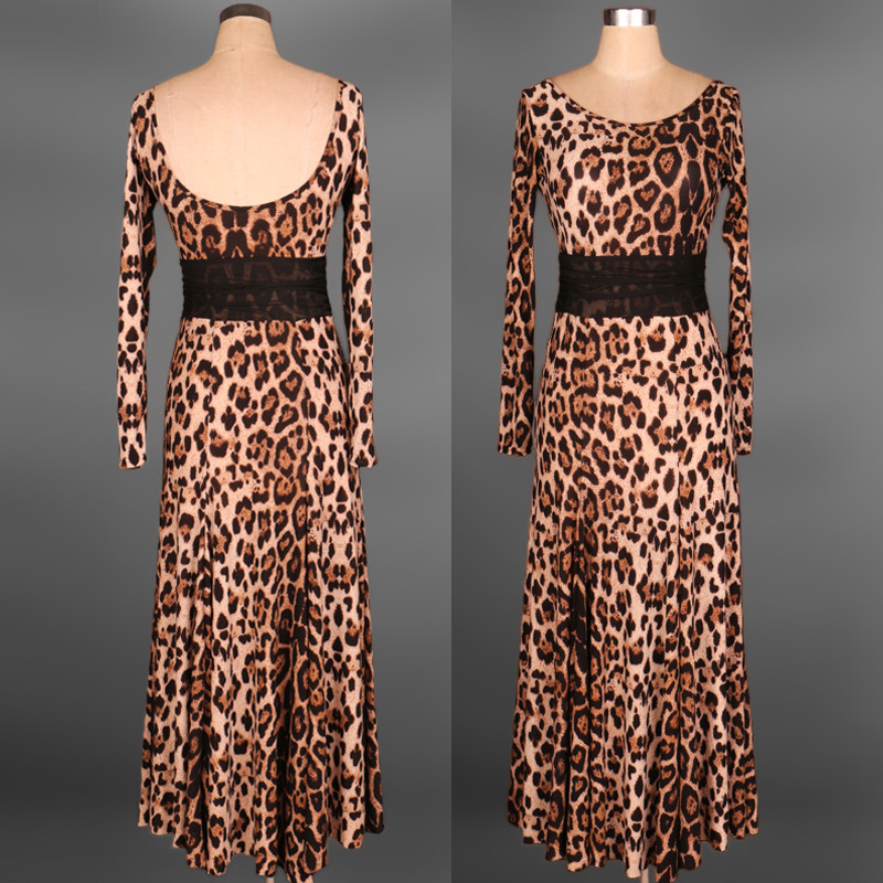 Latin Ballroom Dance Dress Modern Salsa Waltz Standard Long Dress#F012 ...