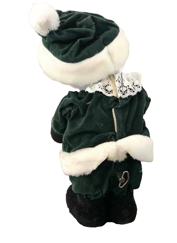 Christmas Bear Plays Jingle Bells Wind-Up Plush Musical Stuffed Animal ...