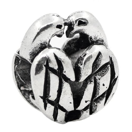 Love Birds Charm European Bead Compatible for Most European Snake Chain ...