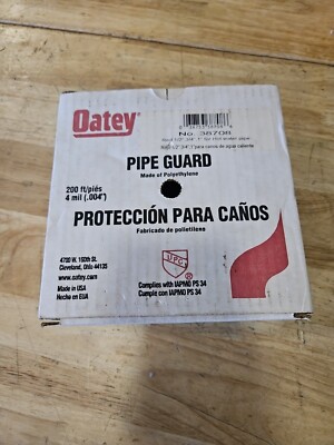Oatey 38708 Pipe Guard, Red, Hot Water, 200', FREE SHIPPING | eBay