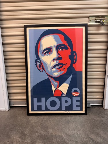 Shepard Fairey Obama Hope Art Print Signed 2008 Obey Giant Paster 24 X ...