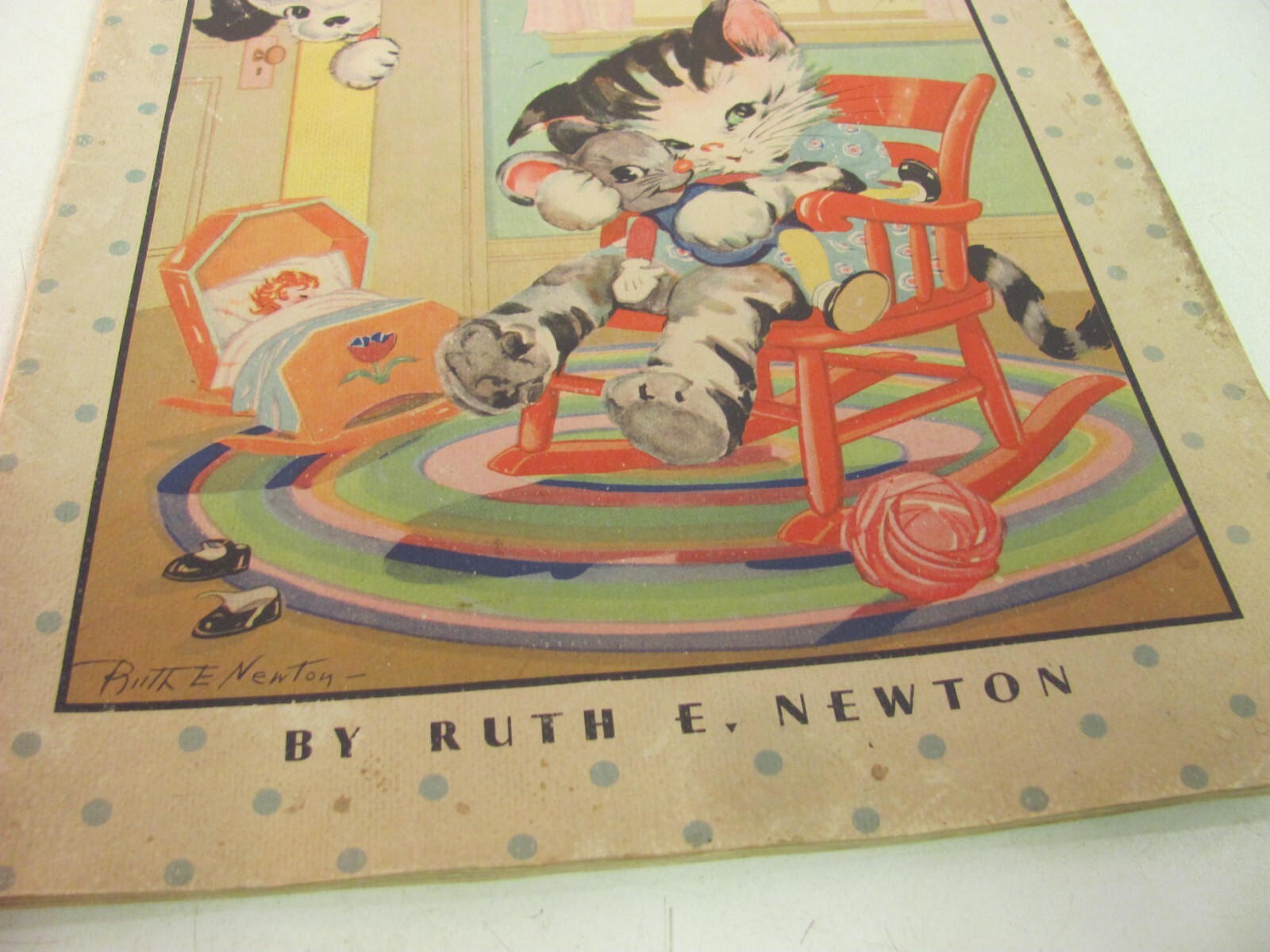Vintage Kittens And Puppies Linen Like By Ruth E. Newton 1934 Whitman ...