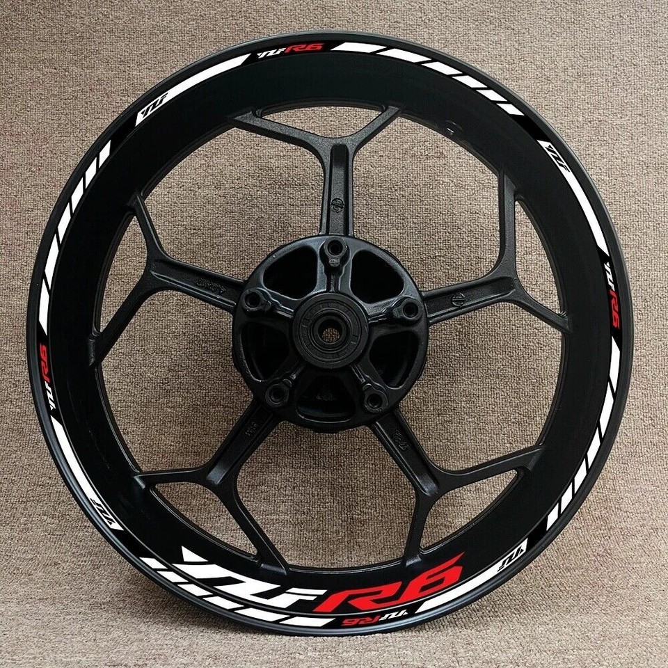For YAMAHA YZF R6 YZFR6 17 IN Wheel Hub Rim Decorative Decal Reflective ...