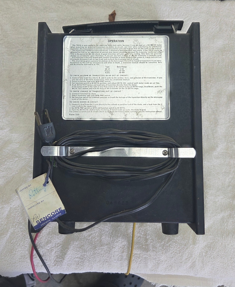 Dynamic In Circuit Transistor Tester TR-139 Sencore | eBay