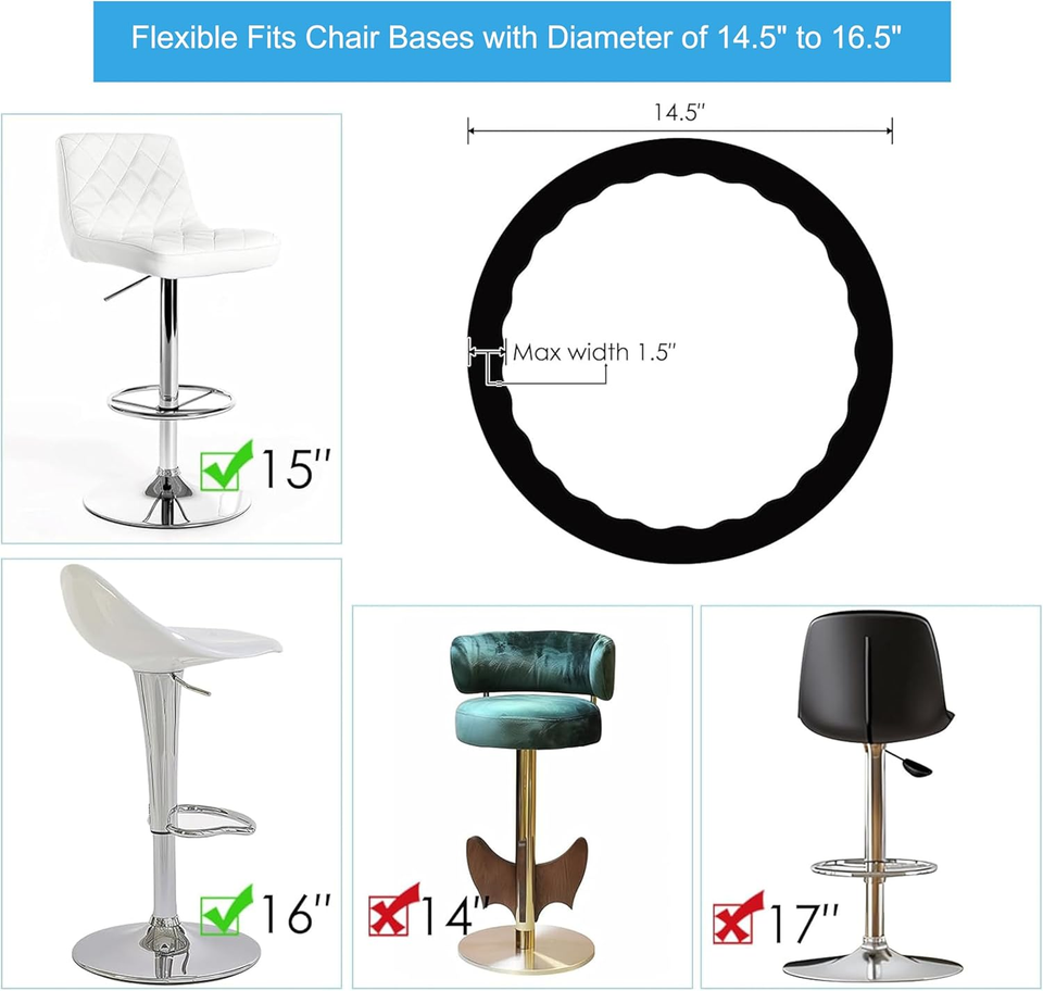 2 Pack Bar Stools Leg Protectors Ring,Chair Footrest Bottom Pads for ...