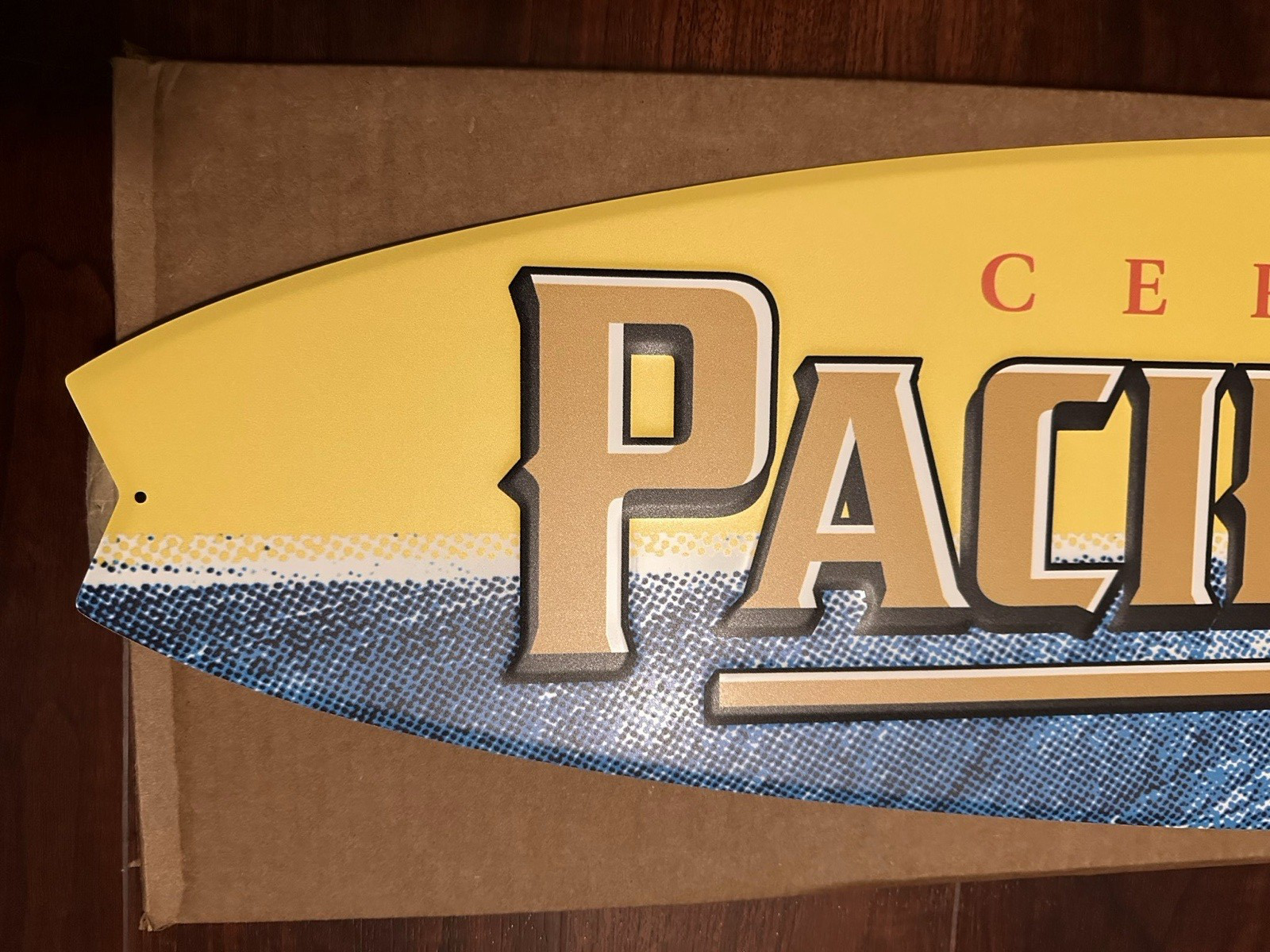 Pacifico BEER Surfboard METAL ADVERTISING Sign 36"X10" Tin Tacker CABO ...
