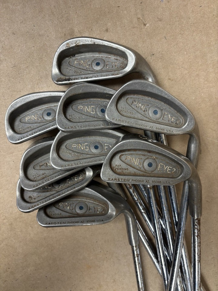 Ping Eye 2 Iron Set Blue Dot 3-SW Karsten Original ZZ-Lite Steel Shaft ...