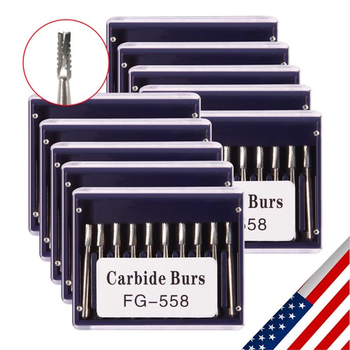 Dental Carbide Burs Tungsten Steel Bur FG # 558 for High Speed ...
