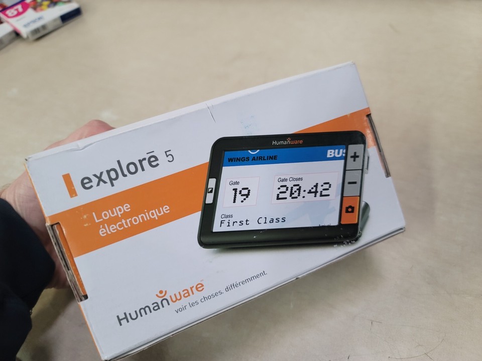 HumanWare explore 5 Handheld Electronic Magnifier, Low Vision Aids NOB ...