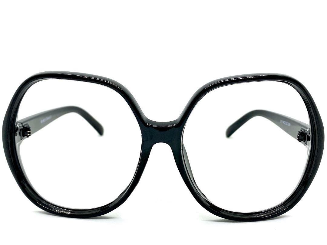 Oversized Retro Lensless Round Eye Glasses Big Large Black Frame Only ...