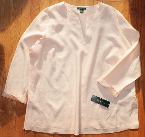 Lauren Ralph Lauren Women's 100% Linen V-Neck Tunic Top Size 3X in ...