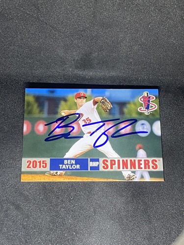 Ben Taylor 2015 Grandstand Lowell Spinners Red Sox Auto Autographed ...