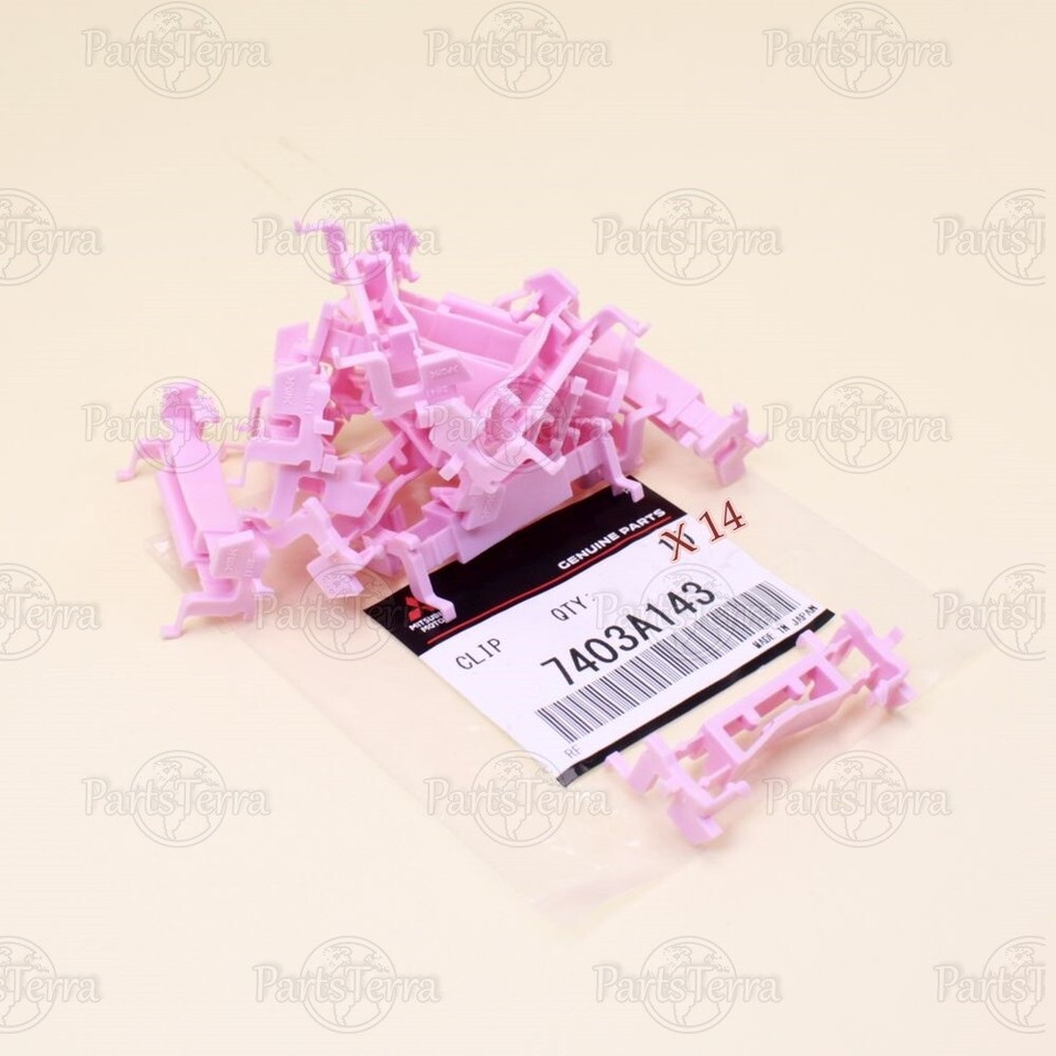 NEW GENUINE MITSUBISHI LANCER PINK PLASTIC DRIP ROOF MOLDING CLIPS ...