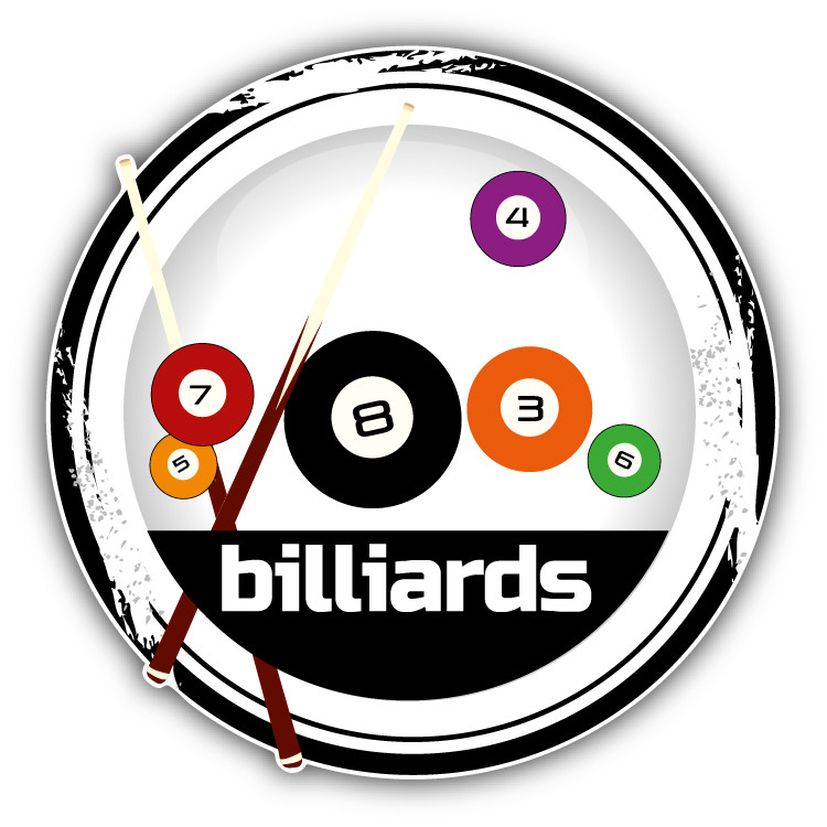 Billiards Grunge Rubber Stamp Car Bumper Sticker Decal - 9'', 12'' or ...