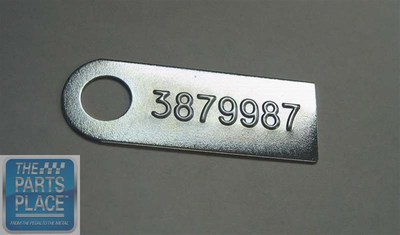 1965 Chevrolet Corvette M-22 Muncie Transmission Tag - GM # 3879987 | eBay