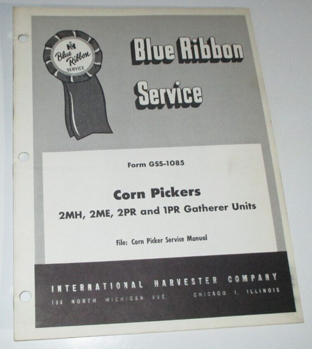 IH 2MH 2ME 2PR 1PR Corn Picker "GATHERER UNITS" Service Repair Manual ...